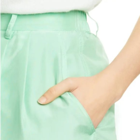 Vince | Shorts | Nwt Vince Peppermint Green Drapey Silk Habotai Shorts ...